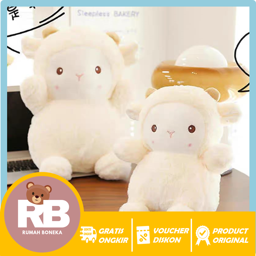 Jual B0014 - Boneka Kambing / Boneka Kambing Putih / Kambing Putih Imut ...