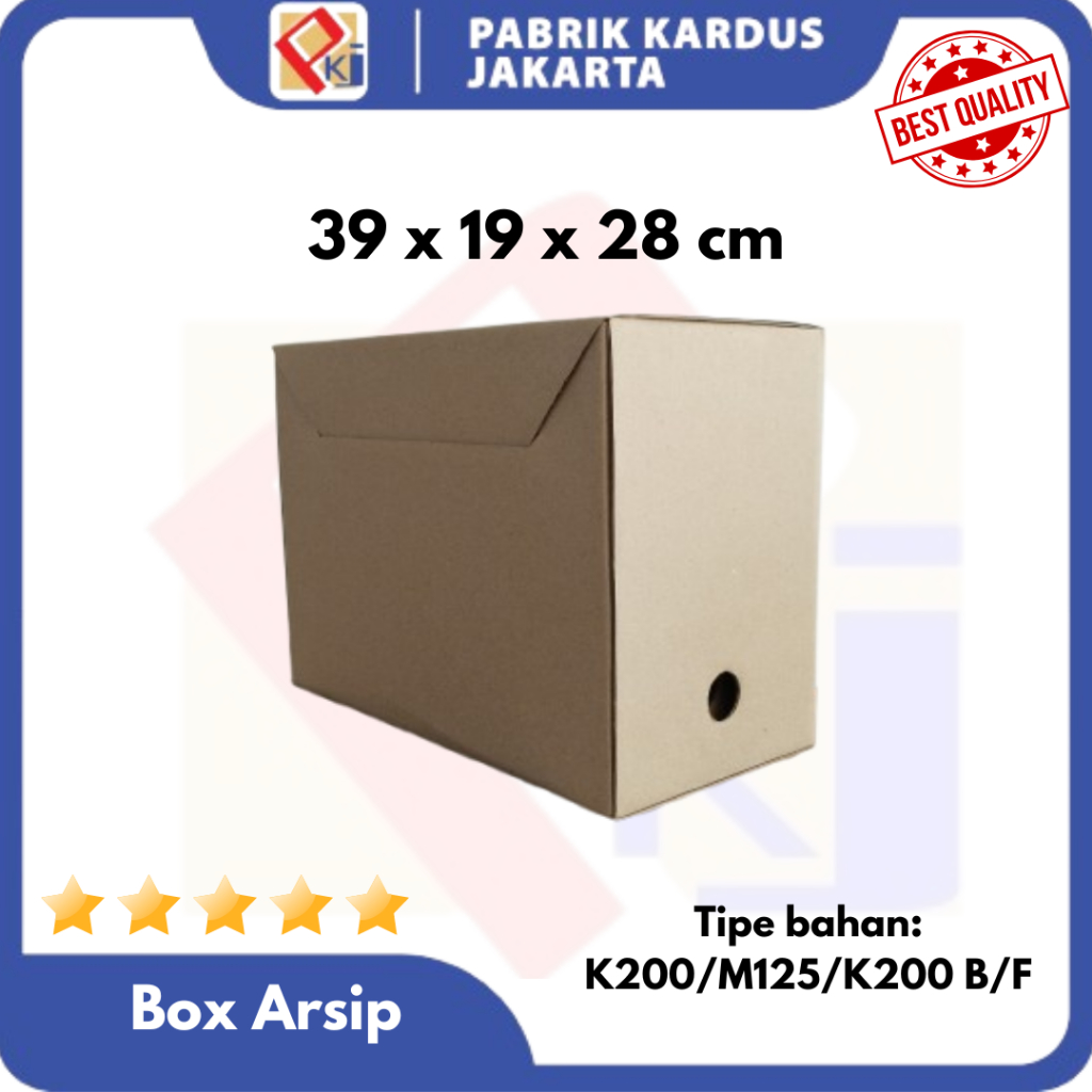 Jual Box Arsip uk 39x19x28cm kardus arsip file dokumen| arsip perkantoran | file dokumen ...
