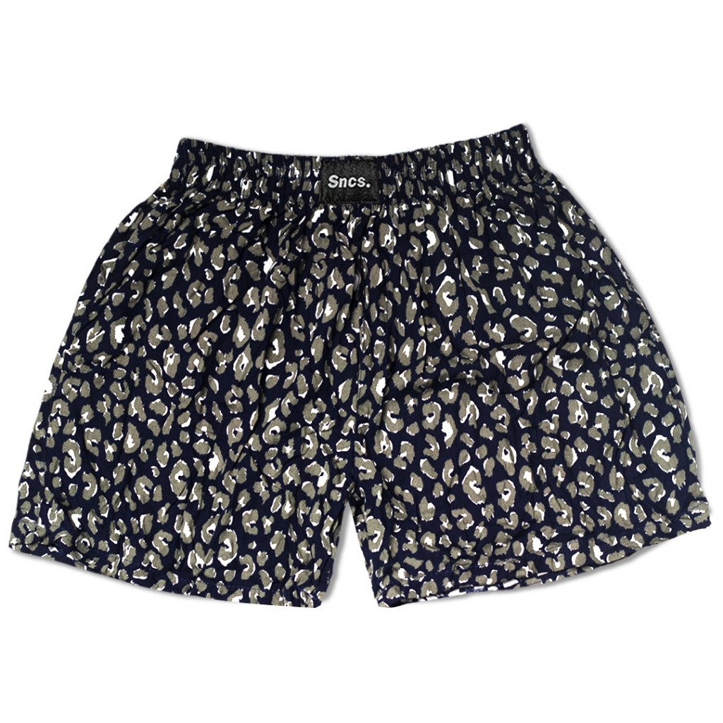Jual Boxer Pants | Leopard | Navy | Snackingchoices | Shopee Indonesia
