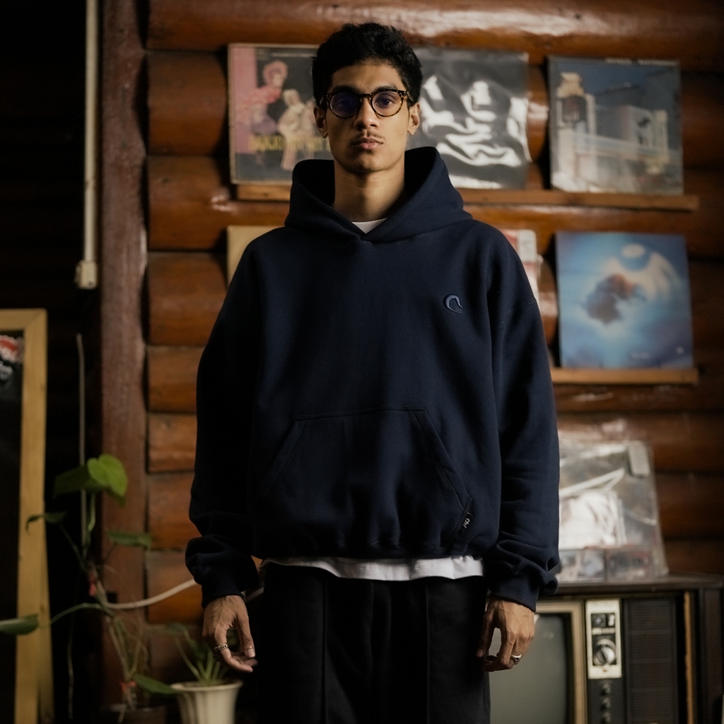 Jual Clav Hoodie Boxy Bold Navy 330GSM | Shopee Indonesia