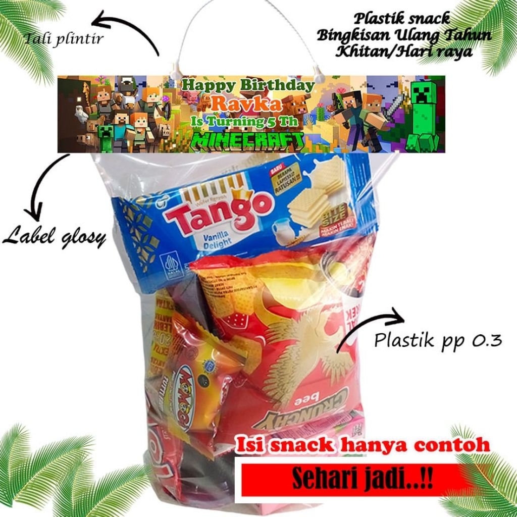 Jual Plastik snack ultah anak isi 15pcs+desain foto anak(isi snack ...