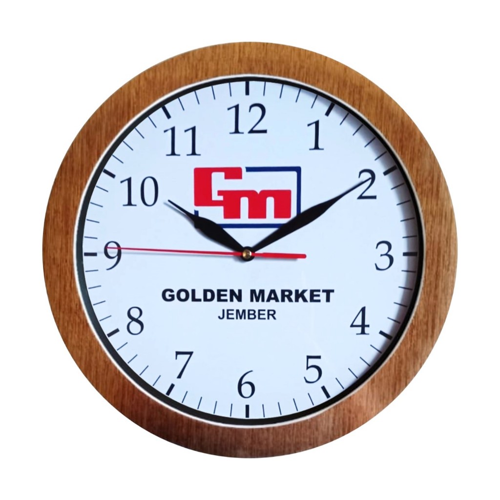Jual Pantronic Jam Dinding Custom Logo Perusahaan Souvenir Merchandise ...
