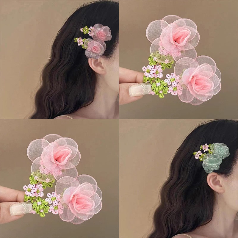 Jual COD Jepitan Rambut Anak / Wanita Dewasa Motif Bunga Mawar Rose ...