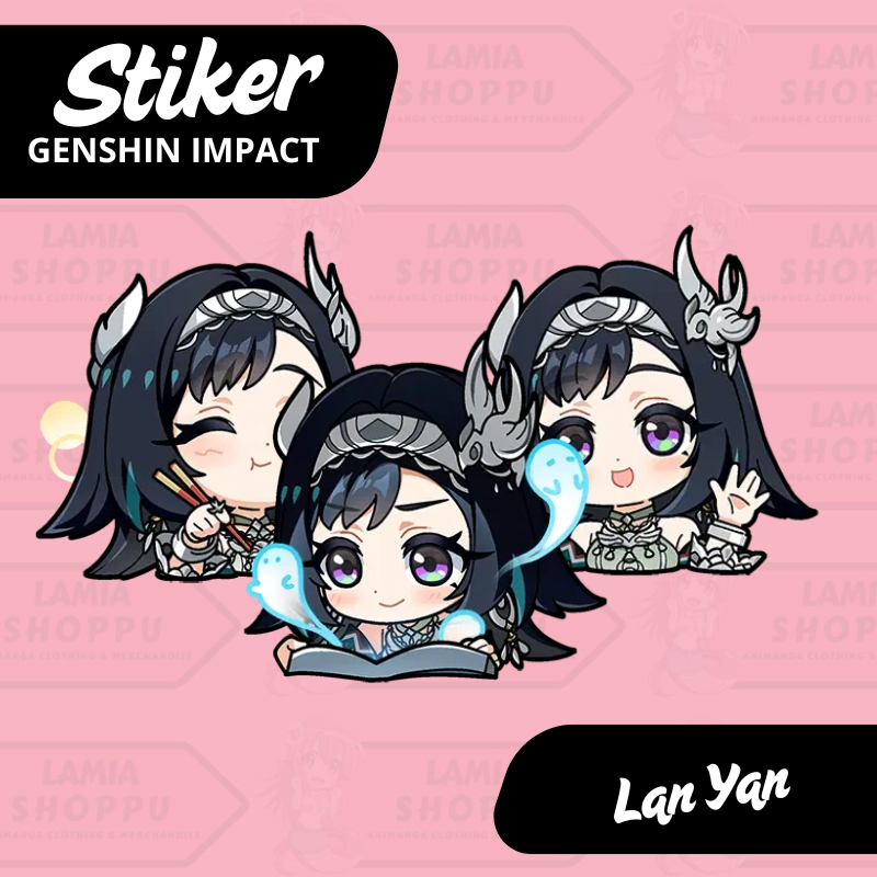 Jual Sticker Genshin Impact Lan Yan | Stiker LanyanGenshin | Sticker ...