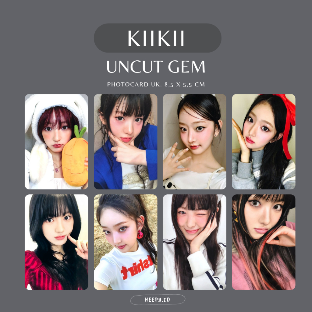 Jual [KIIKII] UNOFFICIAL PHOTOCARD KIIKII UNCUT GEM | Shopee Indonesia
