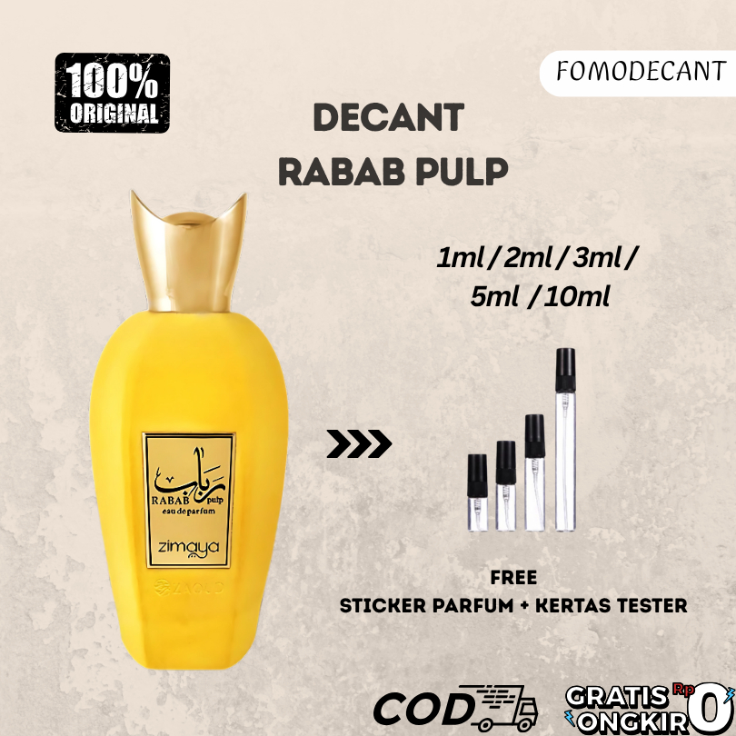 Jual Decant Parfum ZIMAYA Rabab Pulp 1ml 2ml 3ml 5ml 10ml | Shopee ...