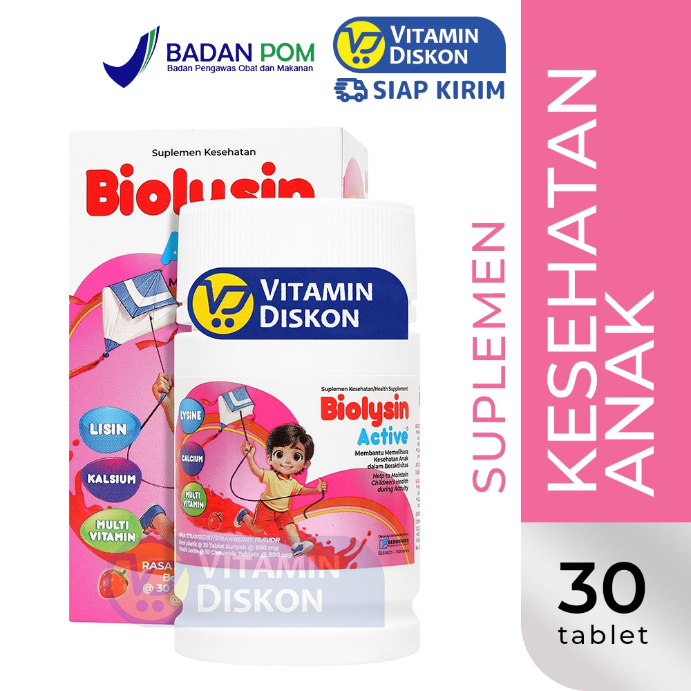 Jual BIOLYSIN ACTIVE ISI 30 TABLET | Multivitamin Penambah Nafsu Makan ...