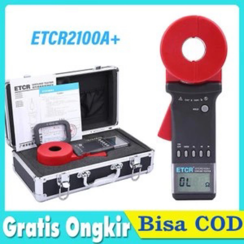 Jual ETCR2100A+ Clamp Earth Resistance Tester ETCR 2100A Ground Meter ...
