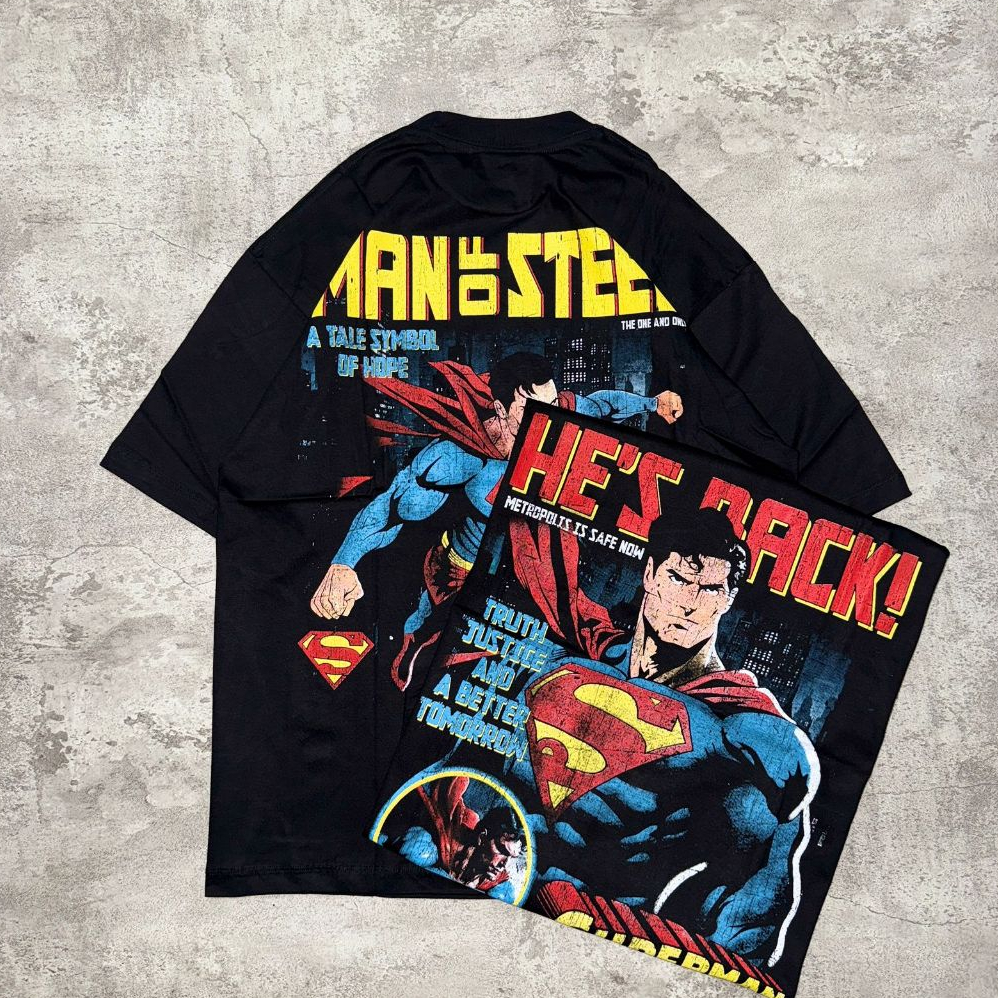 Jual Baju Kaos Pull&Bear Oversize Superman - T Shirt Vintage Superman ...