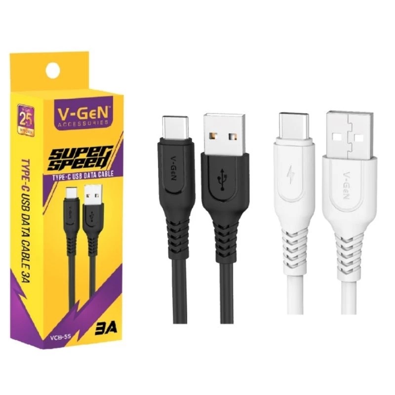 Jual Kabel Type C Bulat V-GeN VCB-55 3A Super Speed 1 Meter | Shopee ...