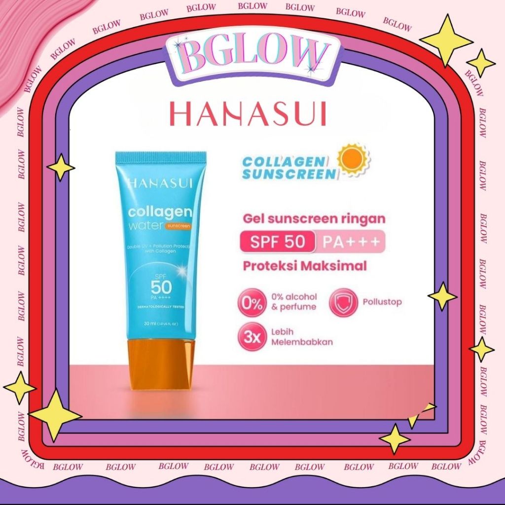 Jual Hanasui Collagen Water Sunscreen SPF 50- Ringan & Menenangkan ...