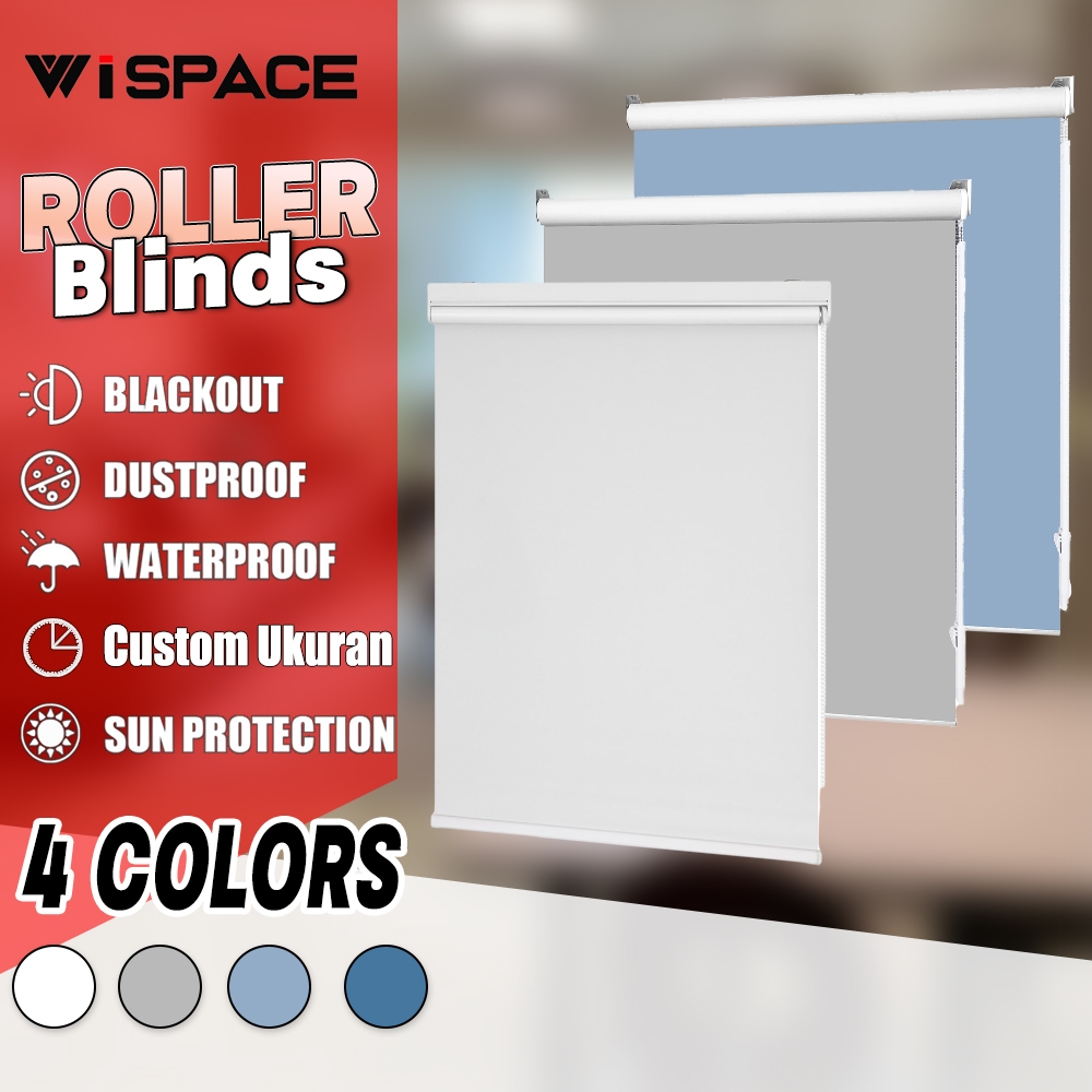 Jual WISPACE Roller Blind Tirai Jendela Aesthetic Blackout 100% Blok ...