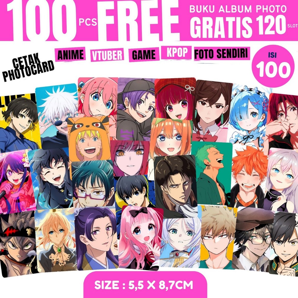Jual OTS1 - [100 PCS + GRATIS BUKU ALBUM FOTO] - FOTO PHOTOCARD VTUBER ...