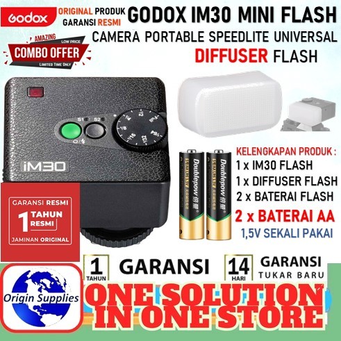Jual Godox iM30 Camera Flash,Mini Flash Speedlite with S1/S2 Optical ...