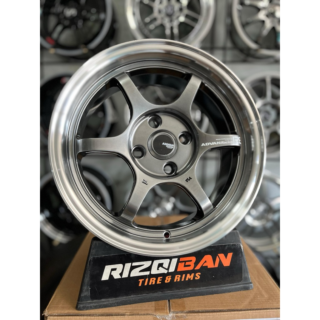 Jual velg advan R6 r15 hyper black lip polish lebar 6,5 et42 kondisi baru | Shopee Indonesia