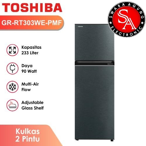 Jual Kulkas 2 Pintu 233 Liter Inverter Toshiba Type : GR-RT303WE - Pure ...