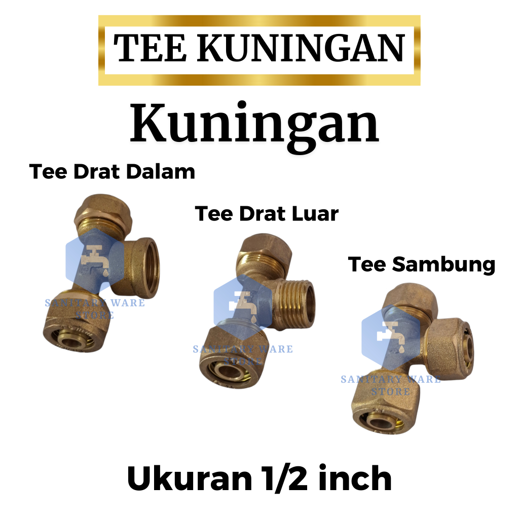 Jual Nepel T Sambungan Tee Drat Sambung Luar Dalam Fitting Pipa Air Panas 1/2" Kuningan | Shopee ...