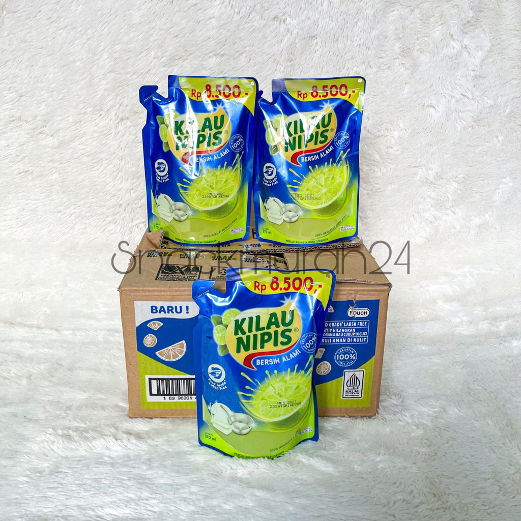 Jual Kilau Nipis Pouch 370 ML 1 Karton isi 12 Pouch Sabun Cuci Piring ...