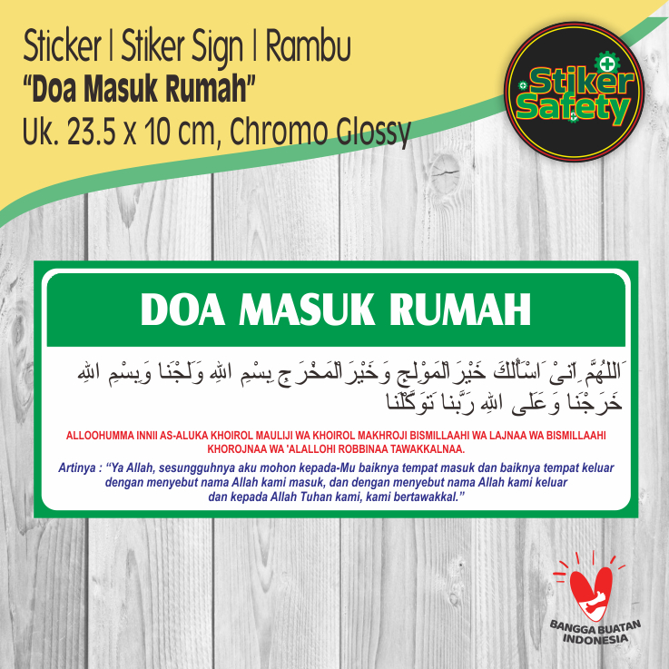 Jual Sticker Stiker Sign Rambu Doa Masuk Rumah | Shopee Indonesia