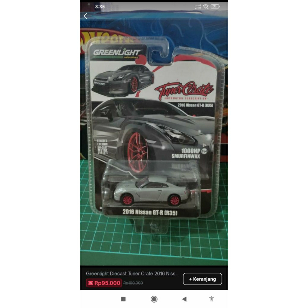Jual Greenlight Diecast Tuner Crate 2016 Nissan GTR R35 | Shopee Indonesia