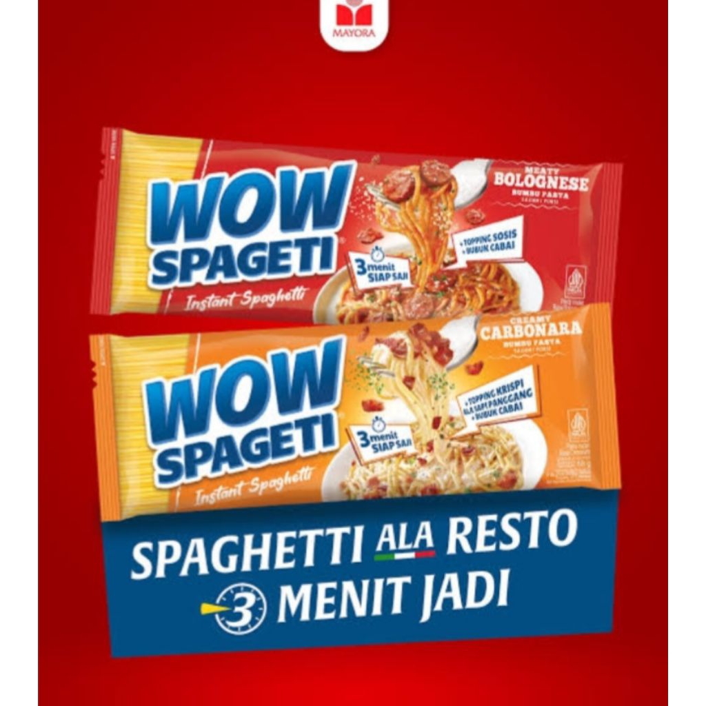 Jual [Isi 3/Isi 2] Wow Spageti Aglio Olio/Carbonara/Bolognese/Mi Wow ...