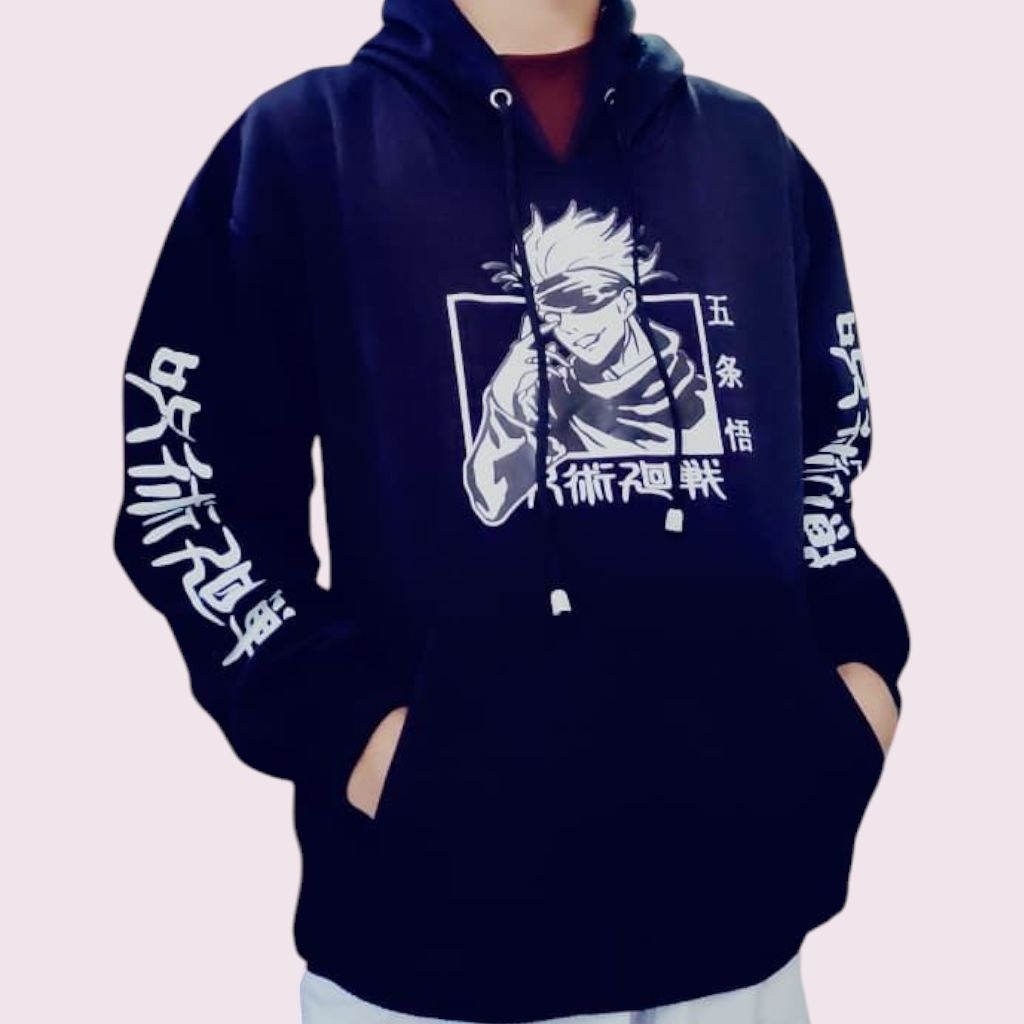 Jual JAKET SWEATER HOODIE ANAK/JUNIOR GOJO SATORU NARUTO ANIME JUJUTSU ...