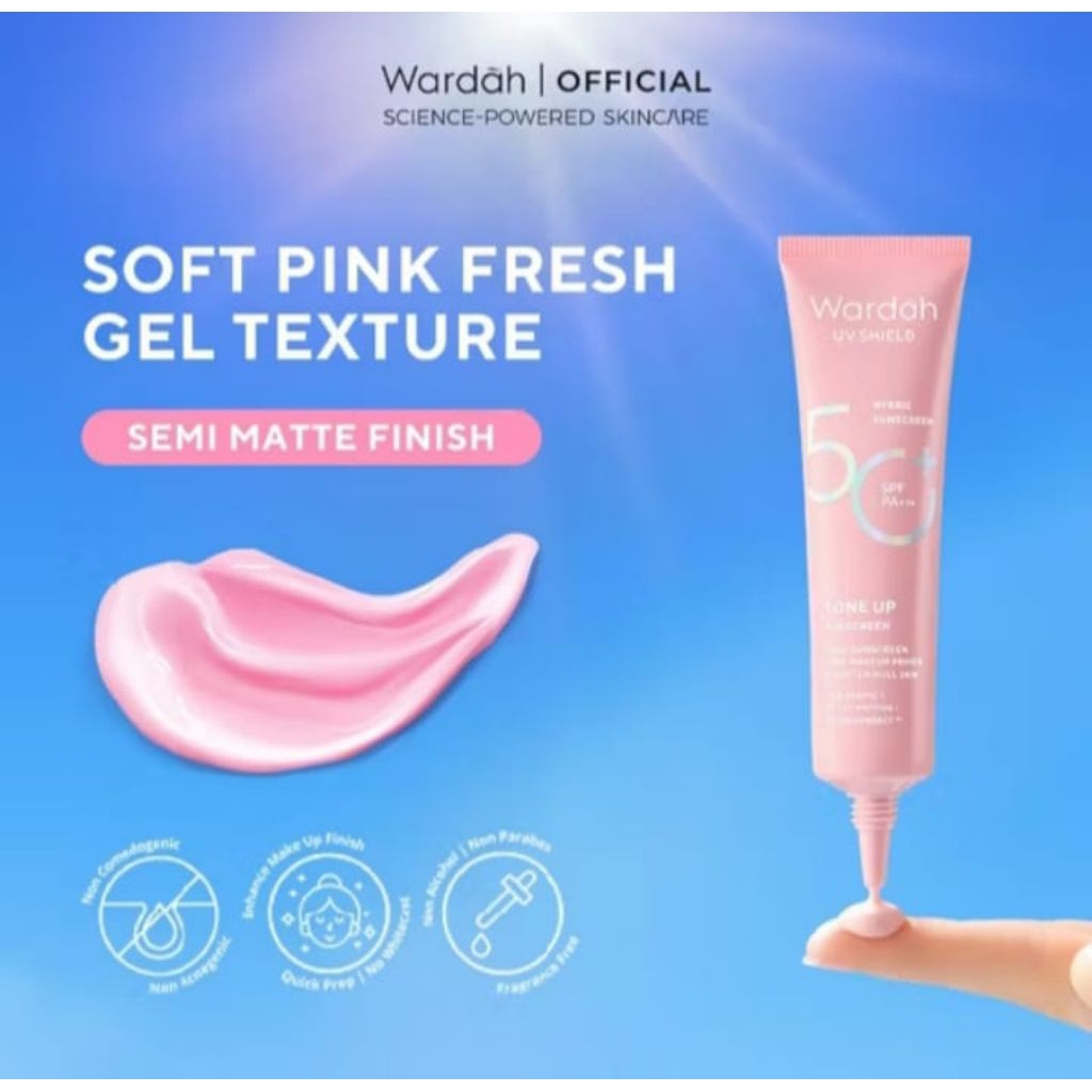 Jual Wardah UV Shield Tinted Tone Up Sunscreen spf 50 PA+++ |Wardah UV ...