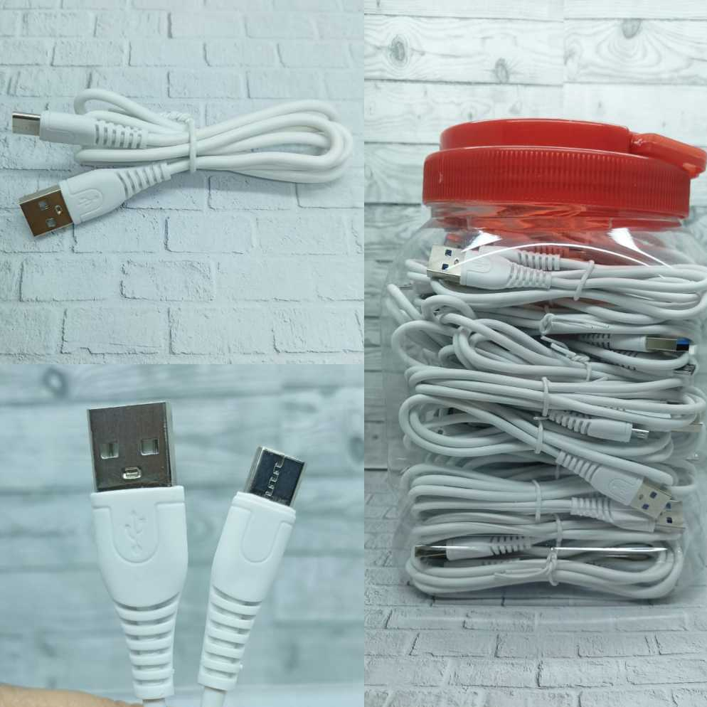 Jual Kabel Data Bulat Polos Putih For Android Support Vooc Fast ...
