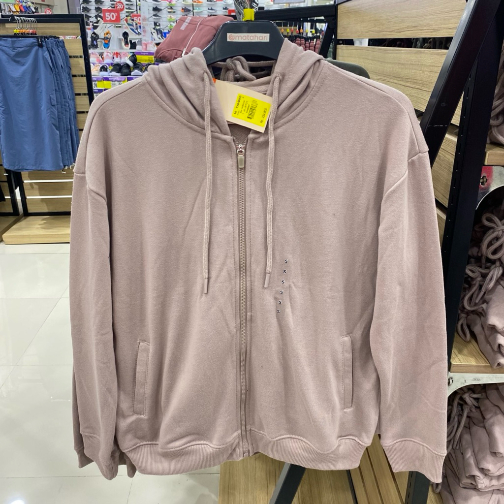 Jual NEV4D4 - Jacket zipper hoodie Cewek bahan Lembut Nyaman size S-XL ...