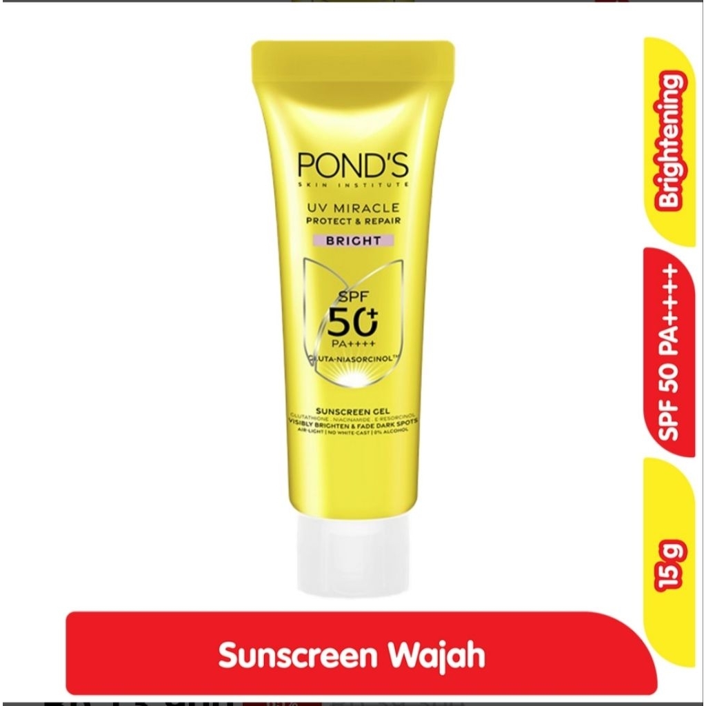Jual ponds uv miracle protect and repair bright sunscreen 15g | Shopee ...