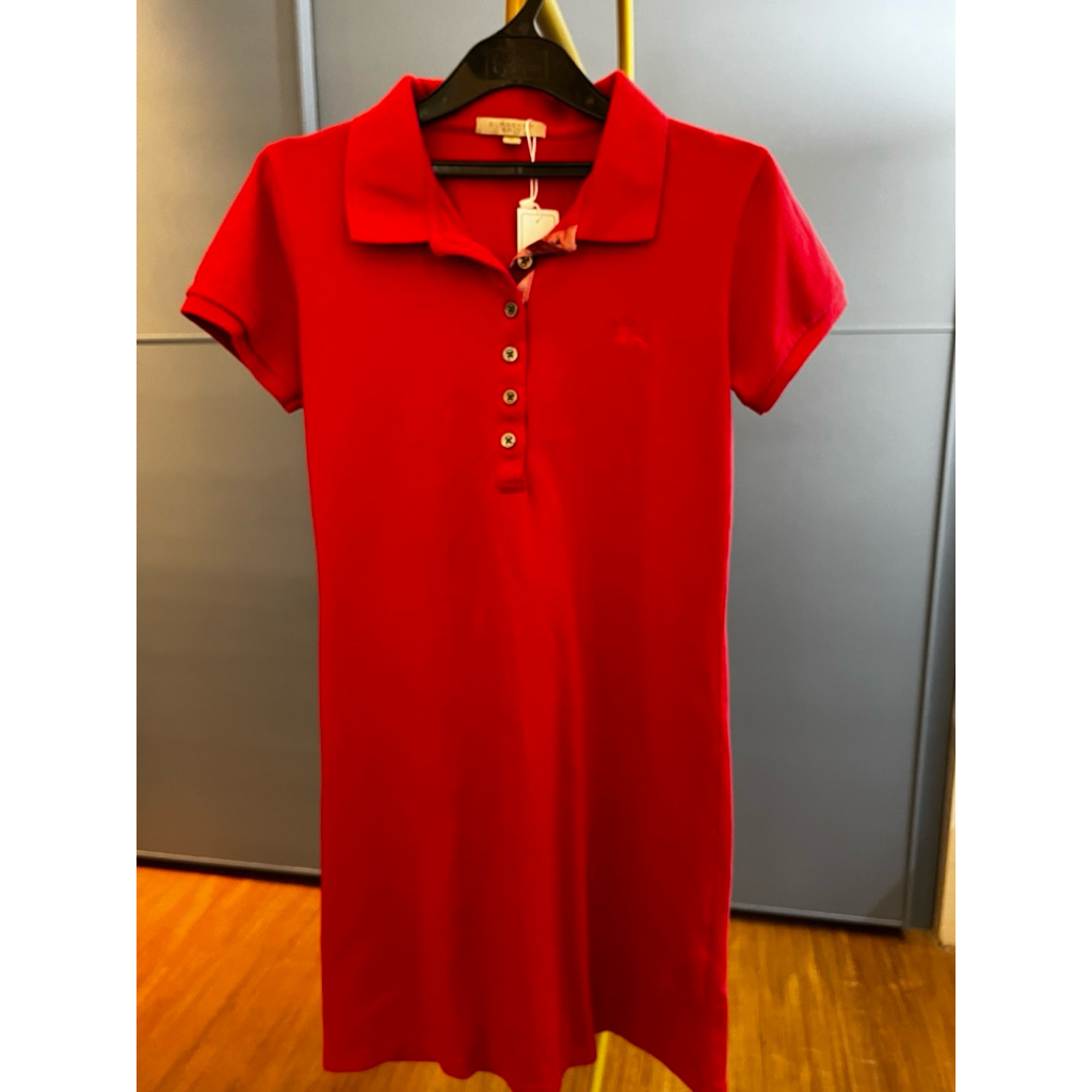Jual BURBERRY BRIT Red Polo Dress (Original) | Shopee Indonesia