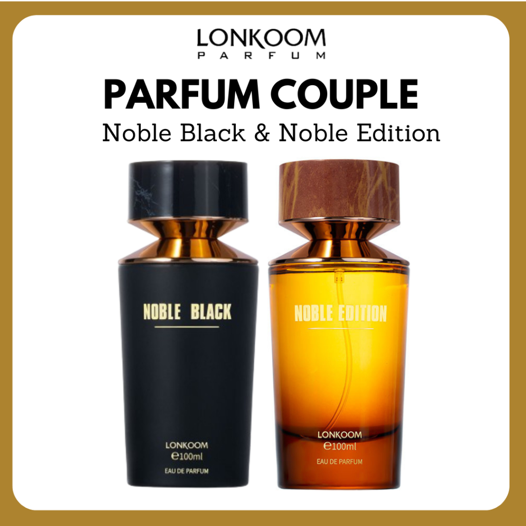 Jual [PAKET 2 PCS] LONKOOM PARFUM COUPLE NOBLE BLACK GOLD 100ml EDP IDE ...