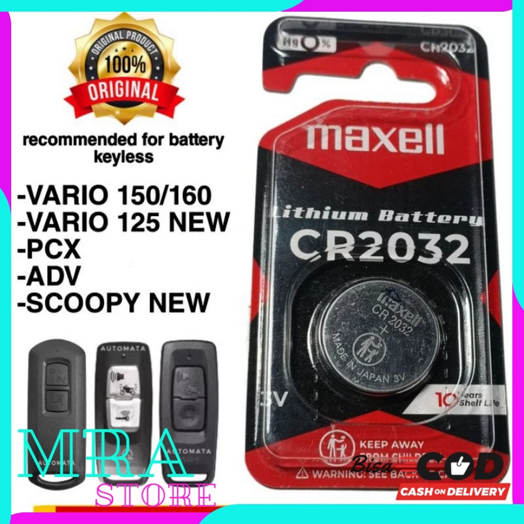 Jual Baterai Remote Motor VARIO 150 Scoopy 2021 PCX ADV AEROX LEXI GSX ...