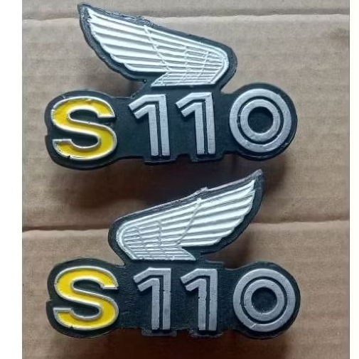 Jual logo box aki Honda benly s110 emblem box aki Honda benly s110 ...