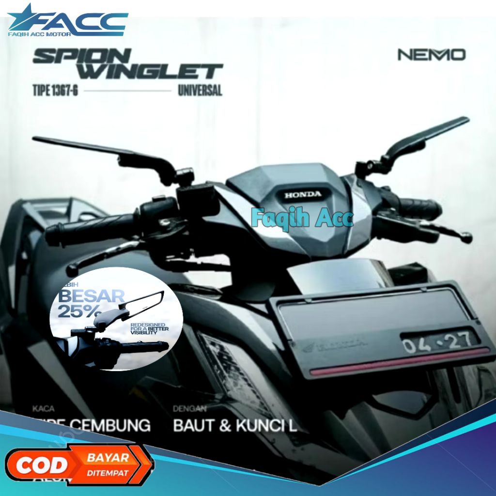 Jual Spion winglet NEMO NMAX AEROX XMAX VARIO 160 PCX 160 ADV 160 BEAT ...