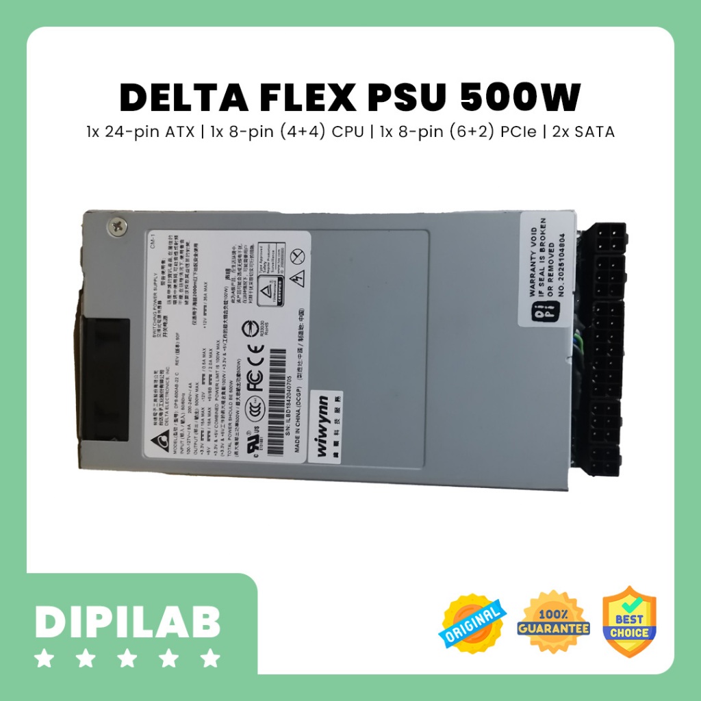 Jual FLEX PSU DELTA 500W SILENT FAN | FLEX PSU 1U ATX PSU FLEX ATX 1U ...
