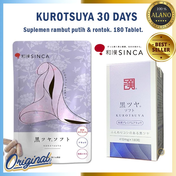 Jual Kurotsuya Suplemen Rambut Putih & Rontok Original Japan | Shopee ...