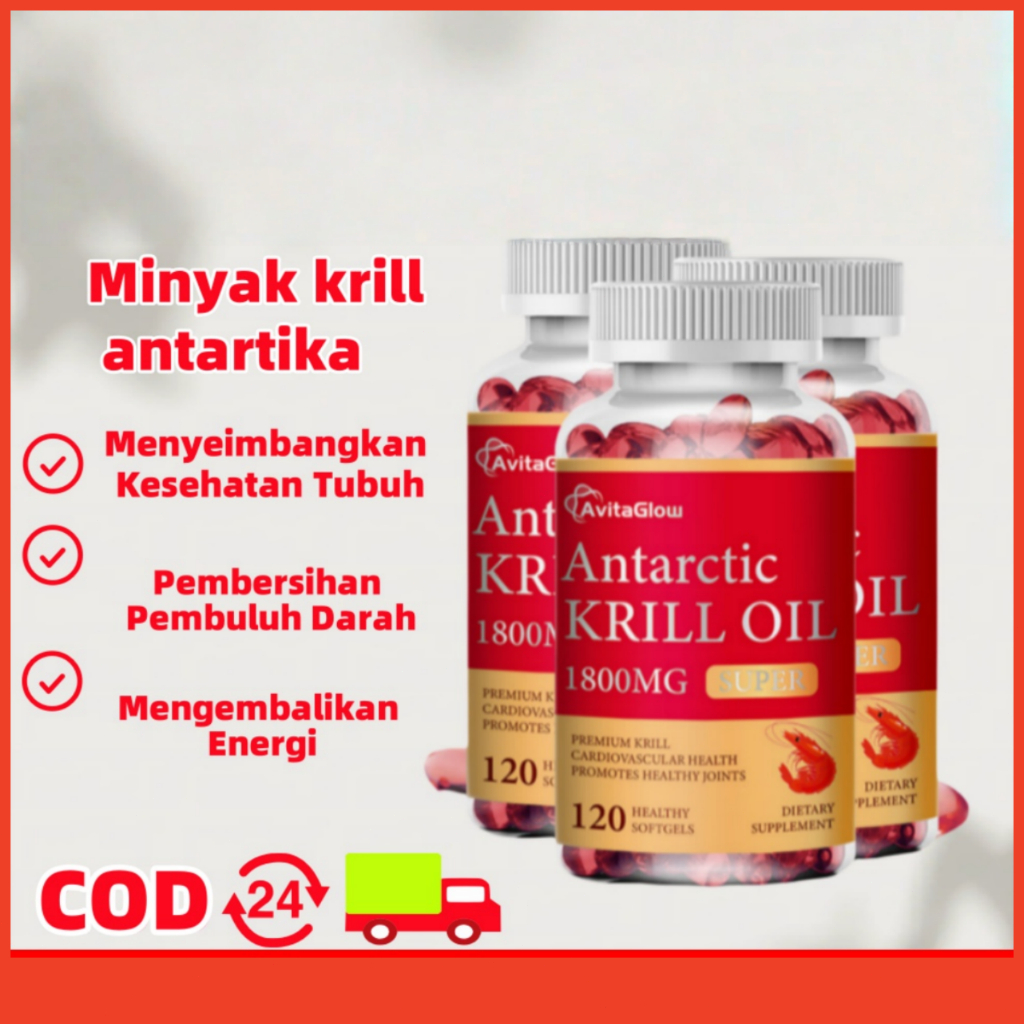 Jual Minyak krill antartika 2000 miligram udang tsing dan fosfat 120 ...