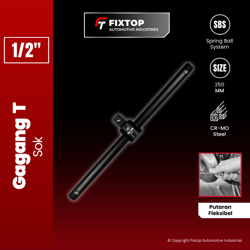 Jual FIXTOP Gagang Kunci Shock Sok T Geser 1/2 3/4 X 250mm 500mm ...