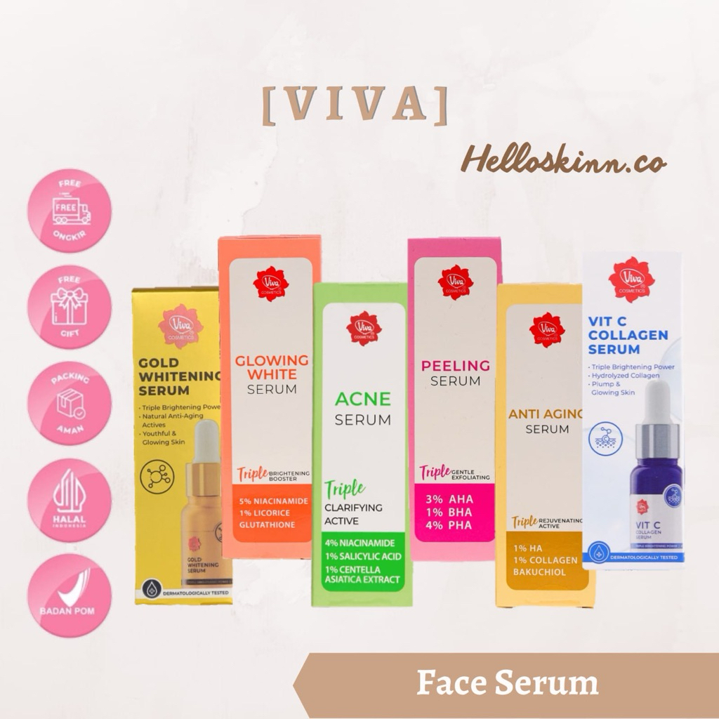Jual [ READY‼️] BPOM VIVA TRIPLE BRIGHTENING POWER VIT C COLLAGEN SERUM ...
