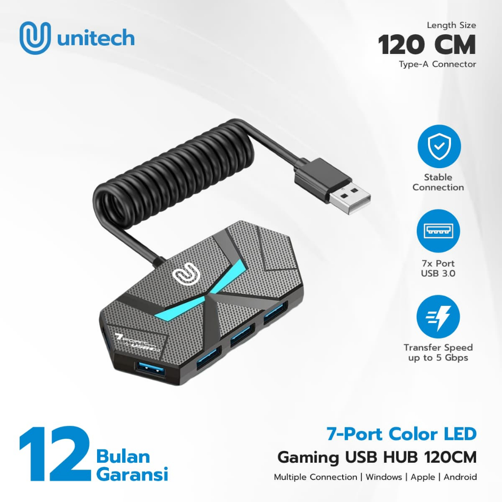 Jual USB Hub 7 Port USB 3.0 Robotic High Speed 5Gbps | Converter ...