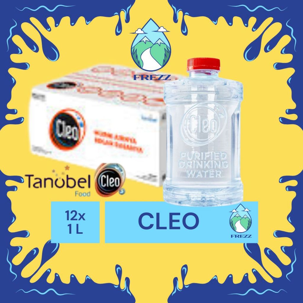 Jual (INSTANT) CLEO 1 LITER BOTOL KOTAK / SPIRAL Isi 12 BOTOL Per ...