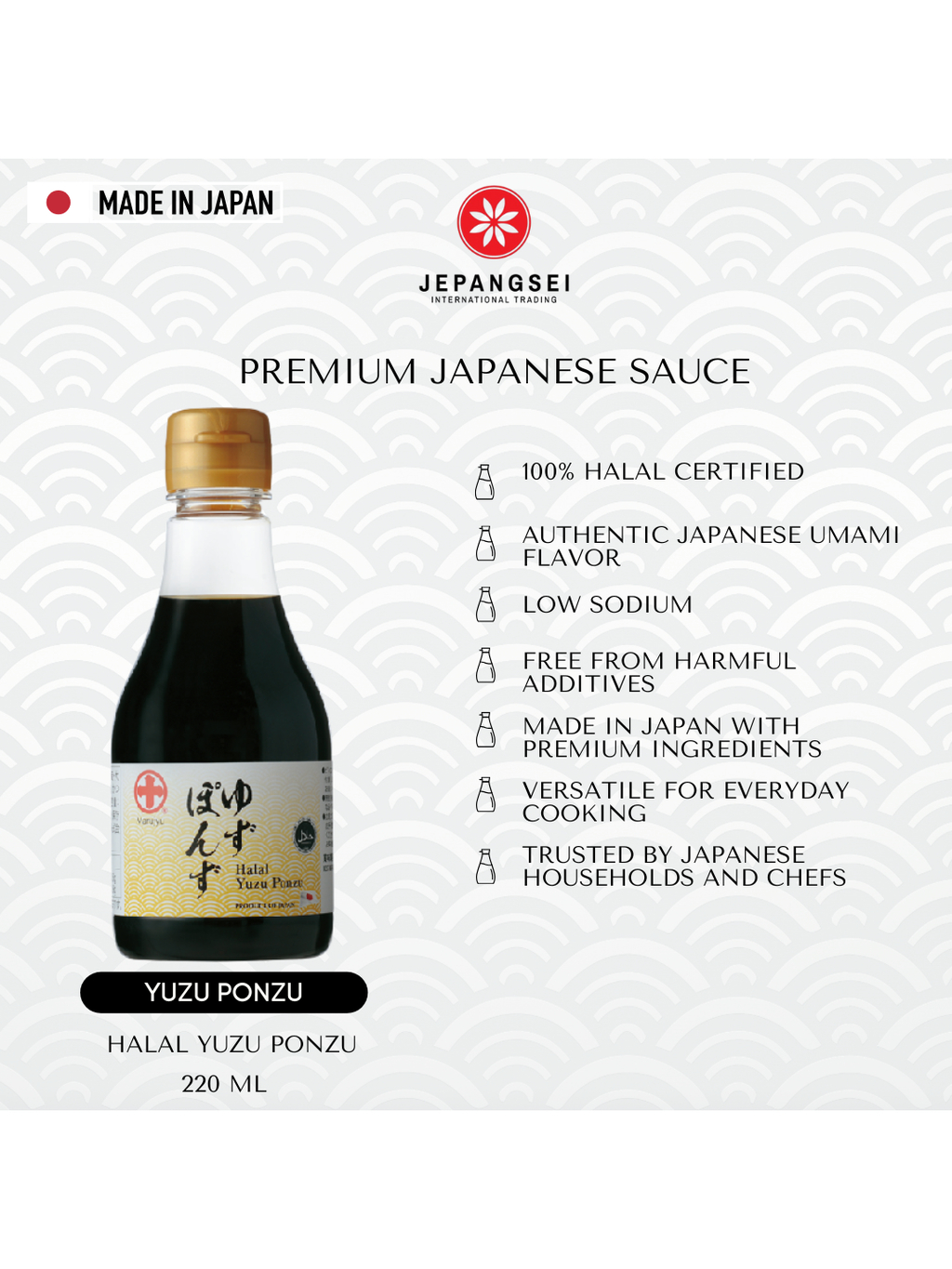 Jual JEPANGSEI Marujyu Halal Yuzu Ponzu Sauce 220ml Authentic Premium ...