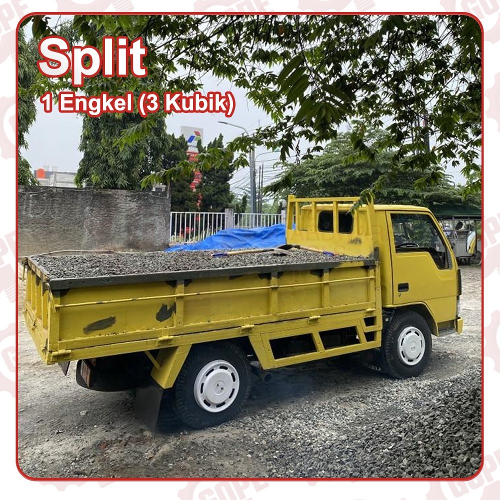 Jual Split Batu Kotak Kerikil Material Bangunan Per 1 Engkel (3 Kubik ...