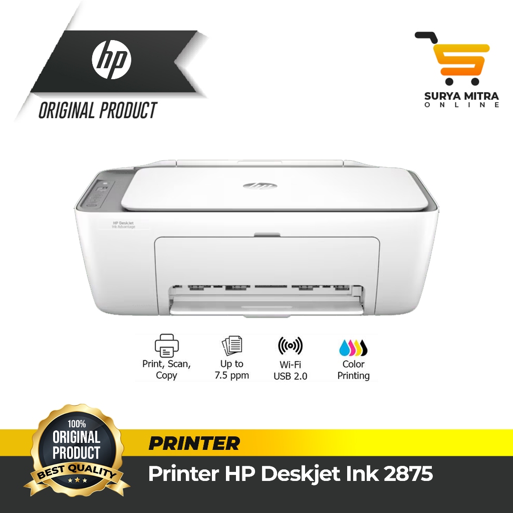 Jual Printer HP DeskJet Ink Advantage 2875 Wifi All-in-One | Shopee ...