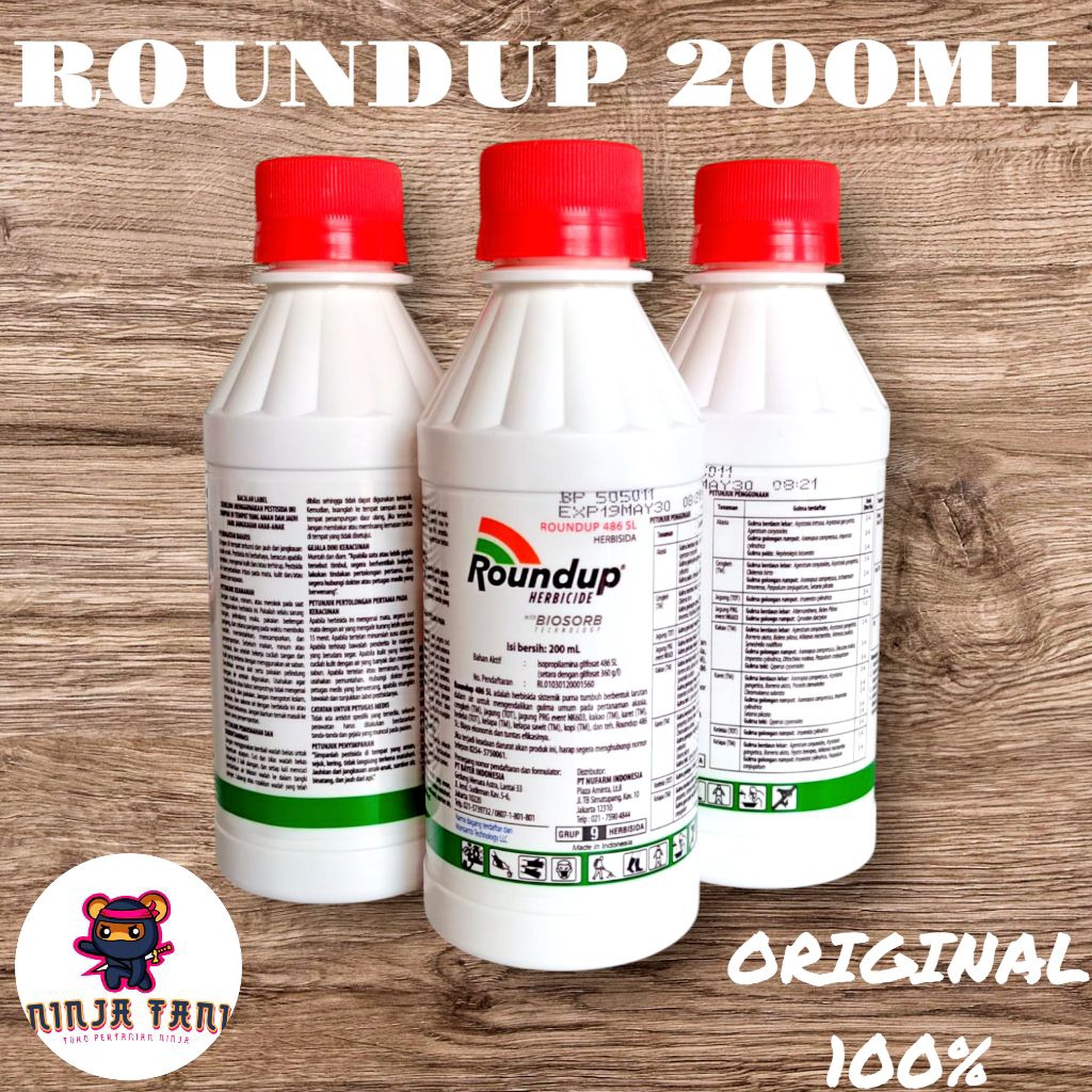 Jual HERBISIDA / RACUN RUMPUT ROUNDUP 486SL KEMASAN 200ML | Shopee ...