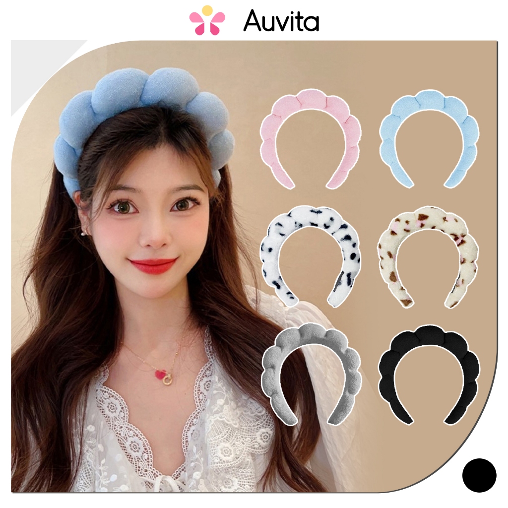 Jual Auvita Bando Busa Tebal Aksesoris Rambut Bandana Cloud Fluffy ...