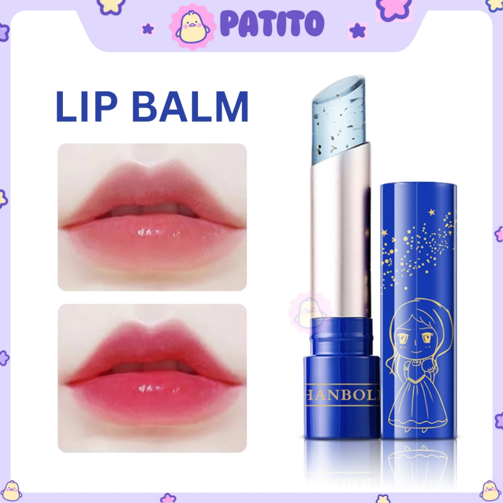 Jual HANBOLI Lip Balm 24K Gold Princess Rose Oil Berubah Warna Pelembab ...