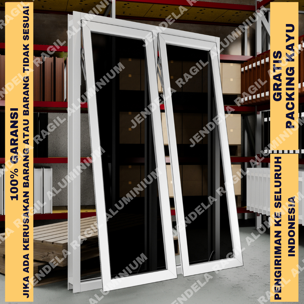 Jual Custom Jendela 2 Daun Aluminium Jungkit Kusen 4 Inch Ukuran 150x40 ...