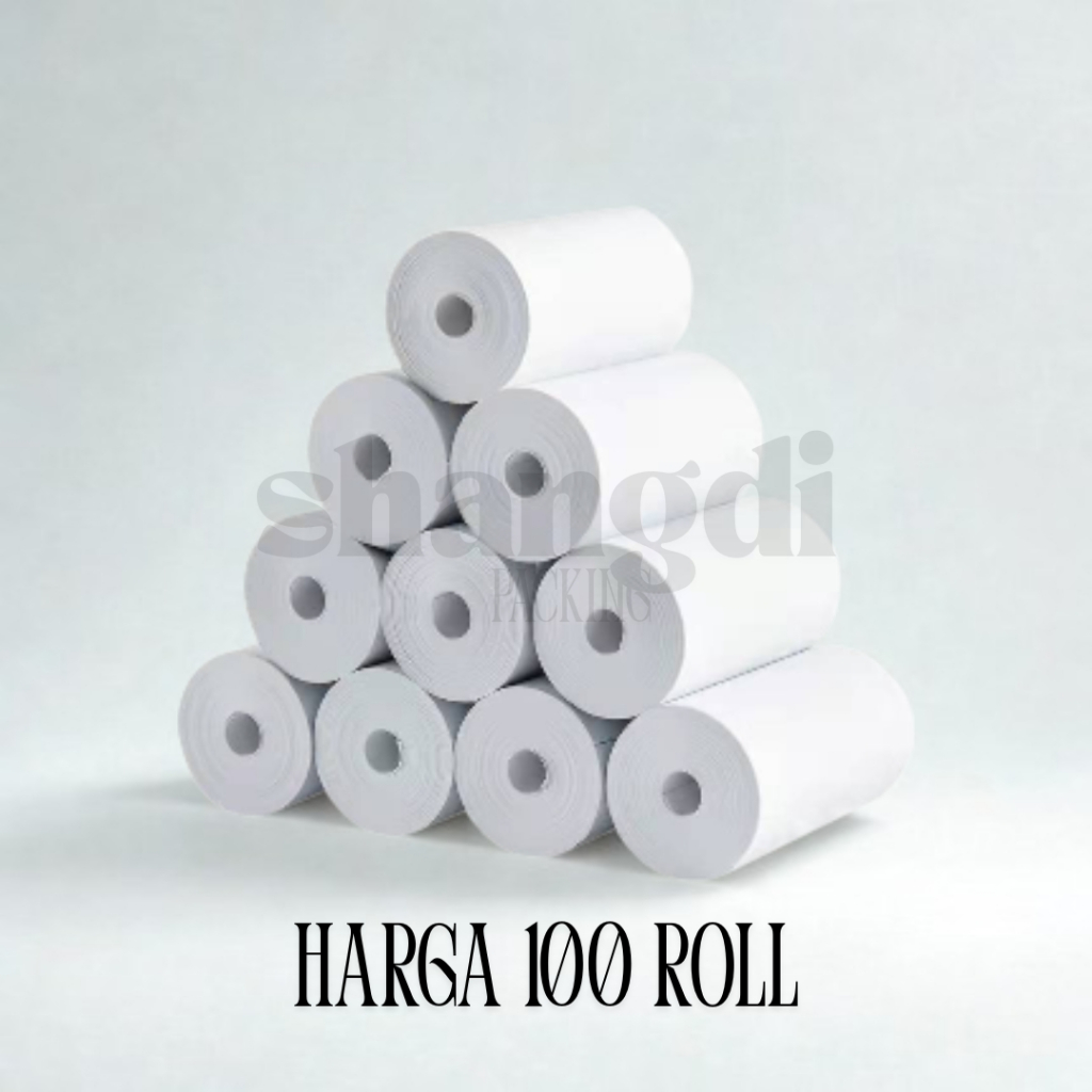 Jual DUS 100 ROLL KERTAS STRUK THERMAL PAPER ROLL 58MM 58X30 57X30 ...